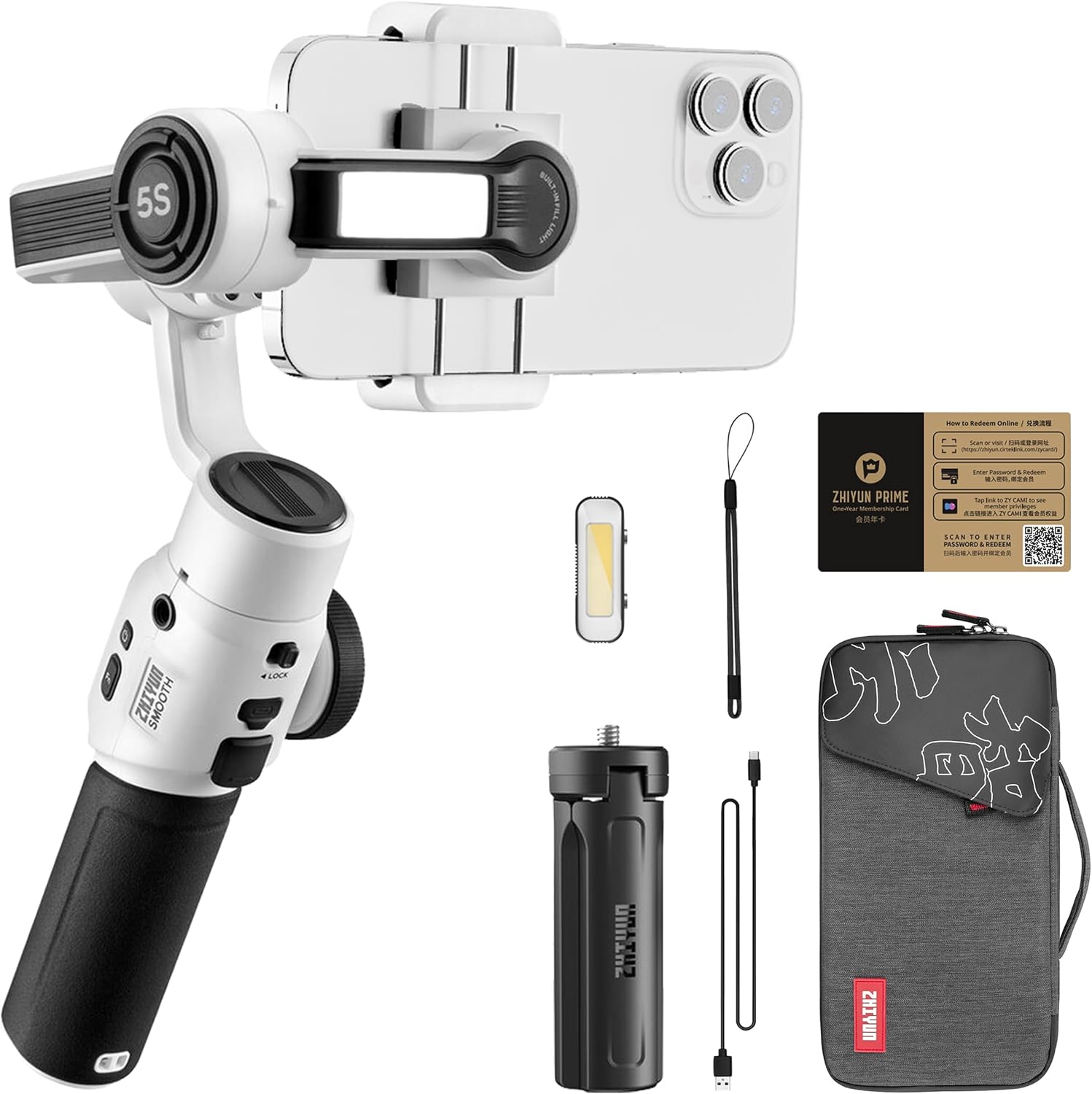 Amazon.com: Zhiyun Smooth 5S Combo Smooth 5 Upgrade Vesion with ...