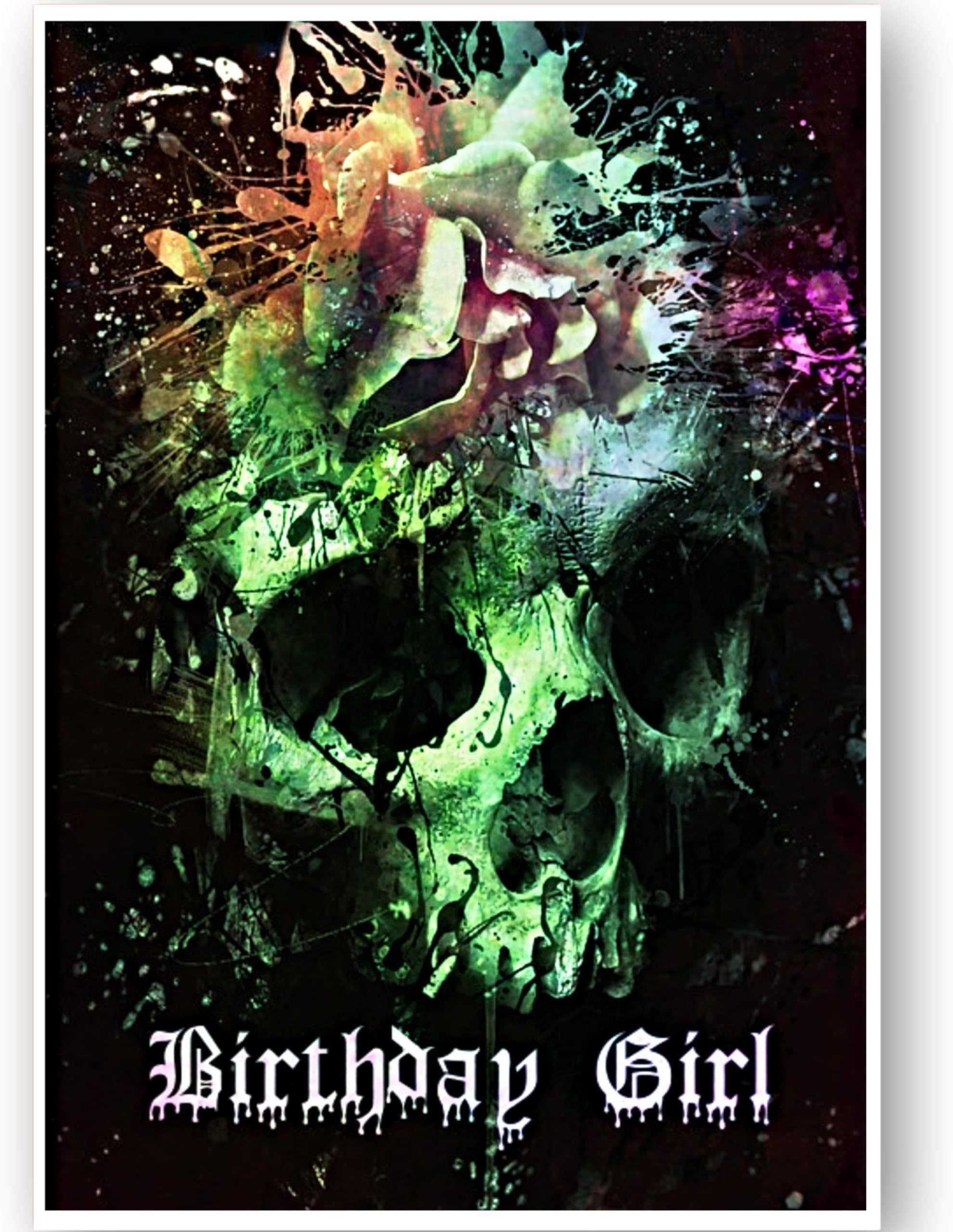 Gothic Skull Fantasy Art Birthday Greeting Card Design 395 : Amazon.co ...