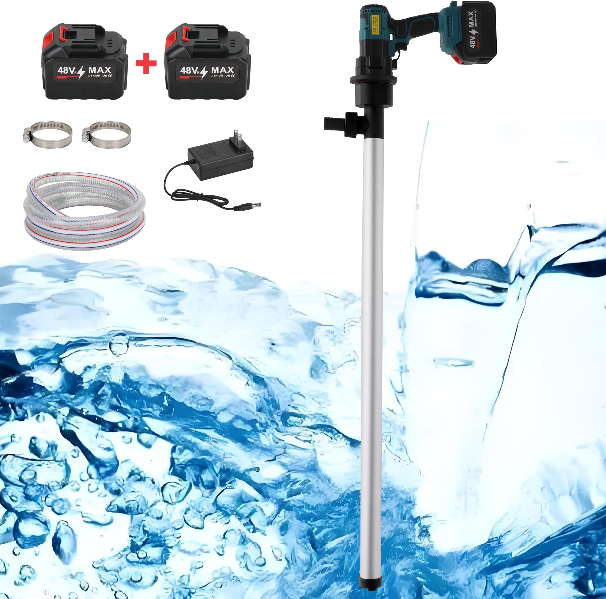 Cordless Stick Transfer Pump Compatible with Dewalt 20v Max Battery ...