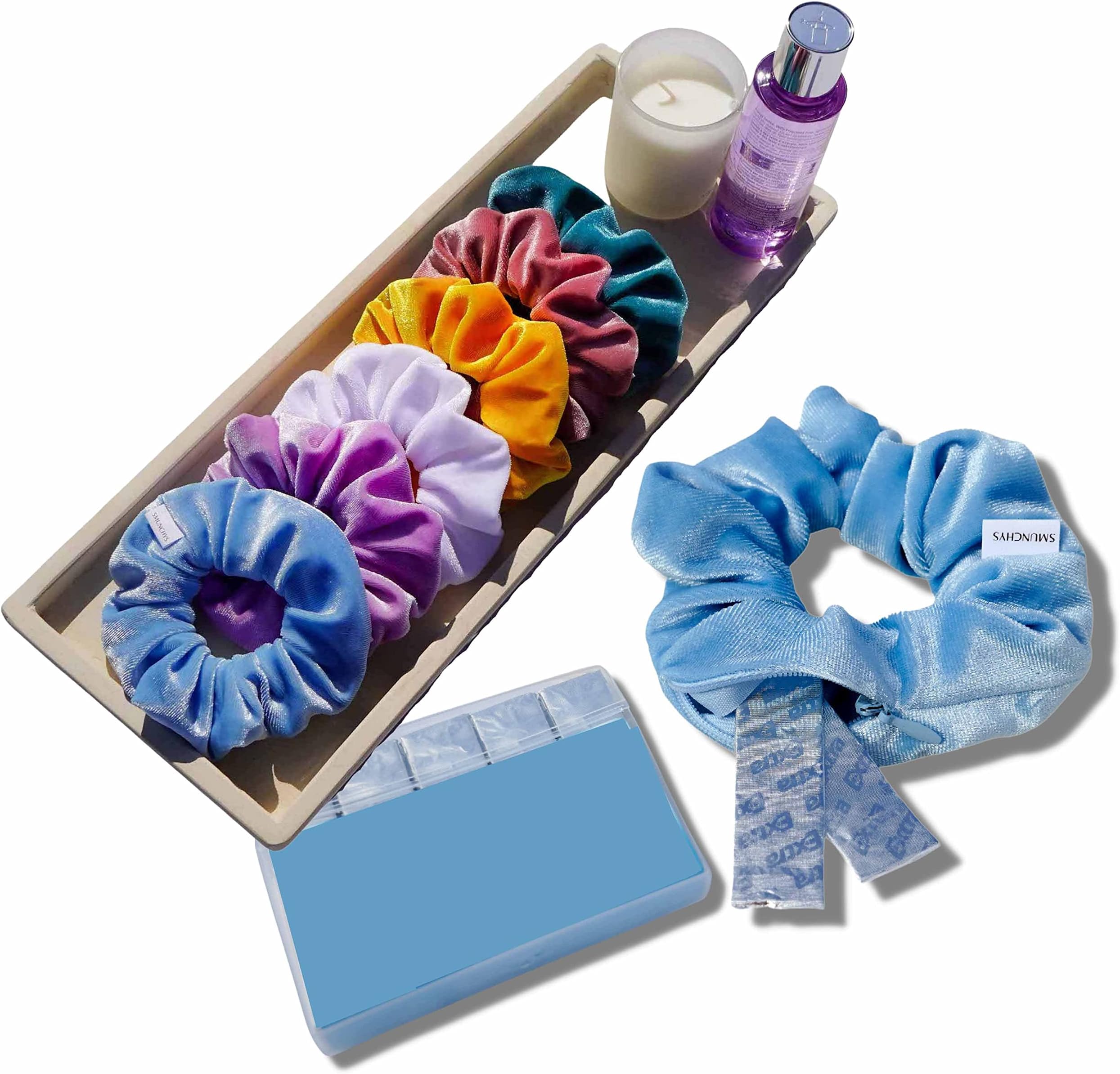 Amazon.com : LokiStashed 3-PACK Velvet Hair Tie Scrunchies for VSCO ...