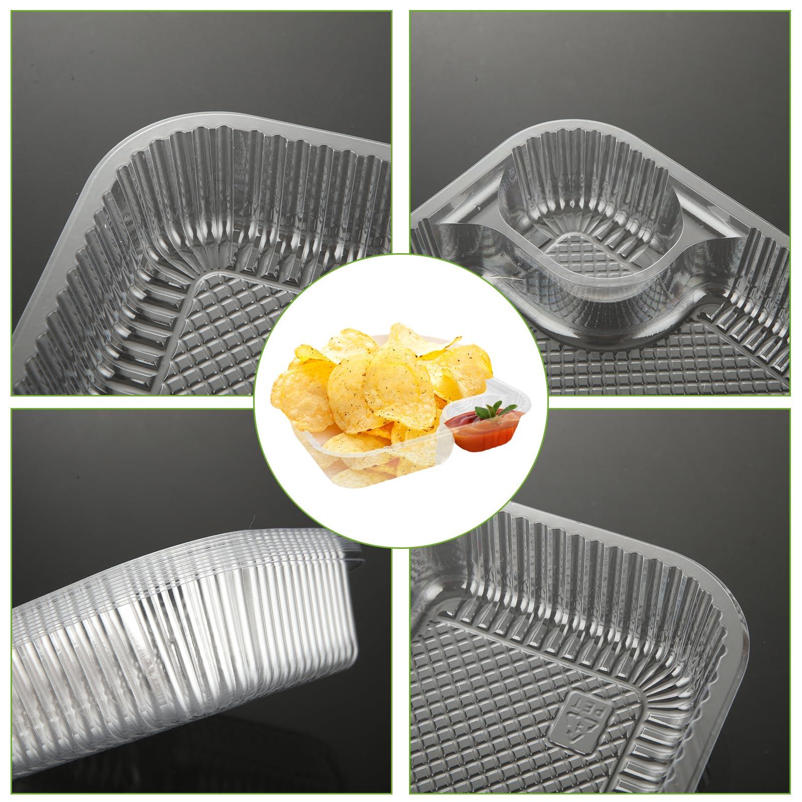 Snapklik.com : RHBLME 300 PACK Nacho Trays, Large 8"x6" Plastic Nacho ...