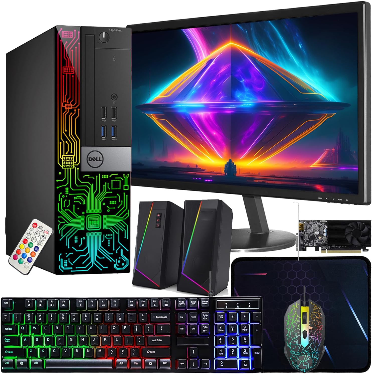 Amazon.com: Dell OptiPlex 3060 SFF RGB Gaming Desktop, Intel Core i5 ...