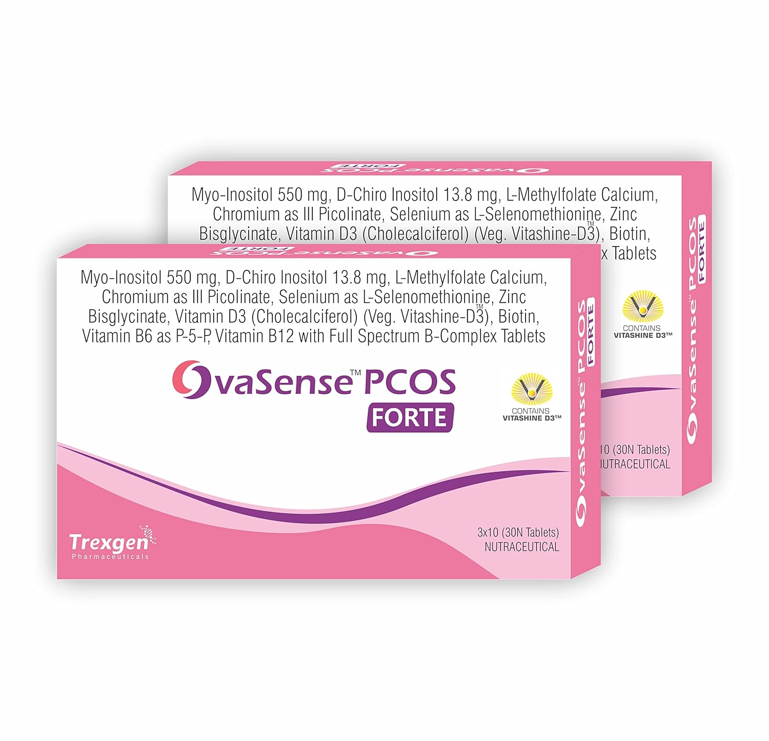 Buy Trexgen® OvaSense-PCOS Forte Synergistic Myo-inositol& D-Chiro ...