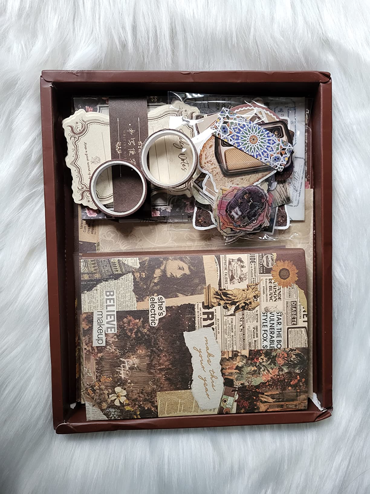 $3/mo - Finance UPSYTIO Vintage Scrapbook Kit, Journaling Scrapbooking ...