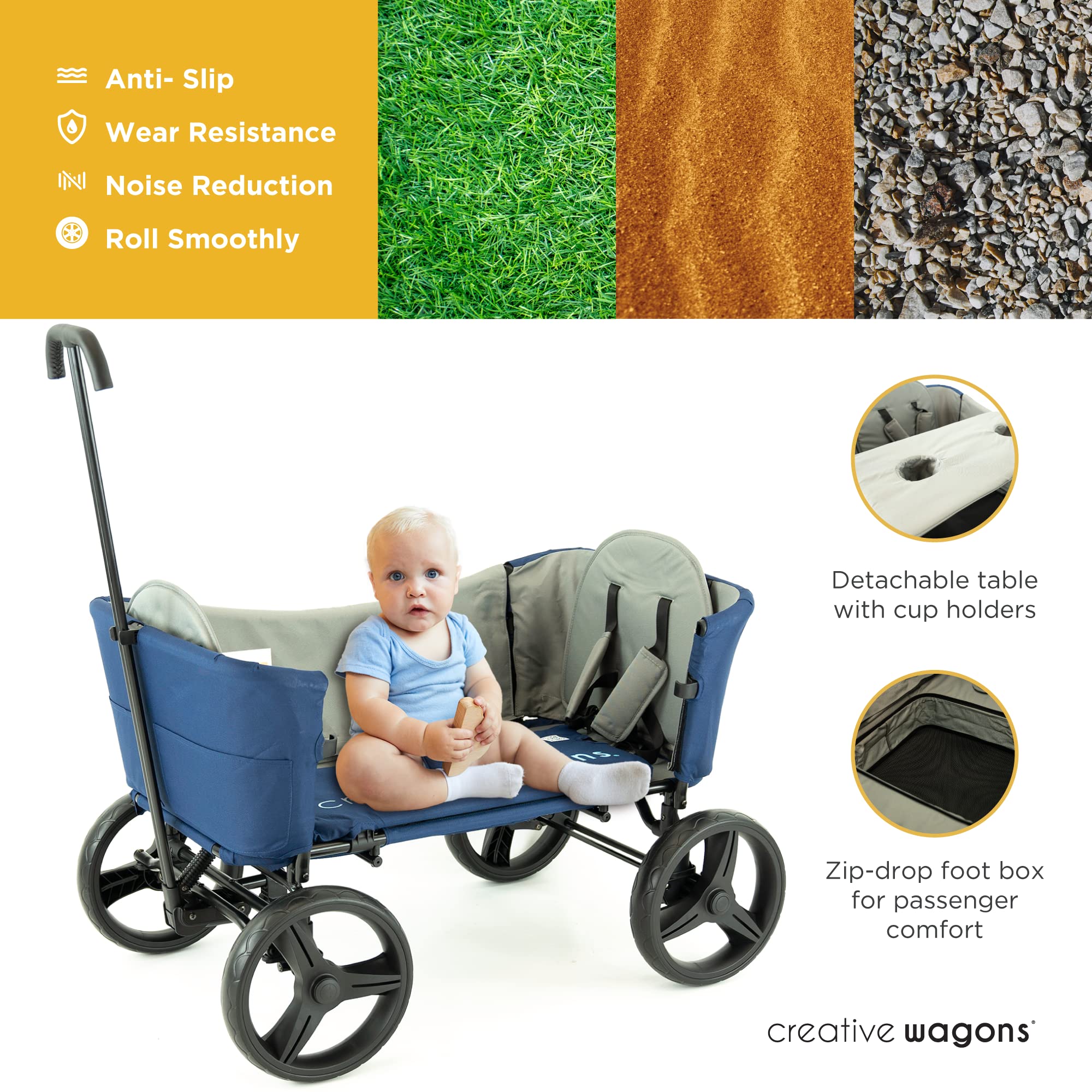 Snapklik.com : Creative Outdoor Push Pull Collapsible Stroller Wagon ...