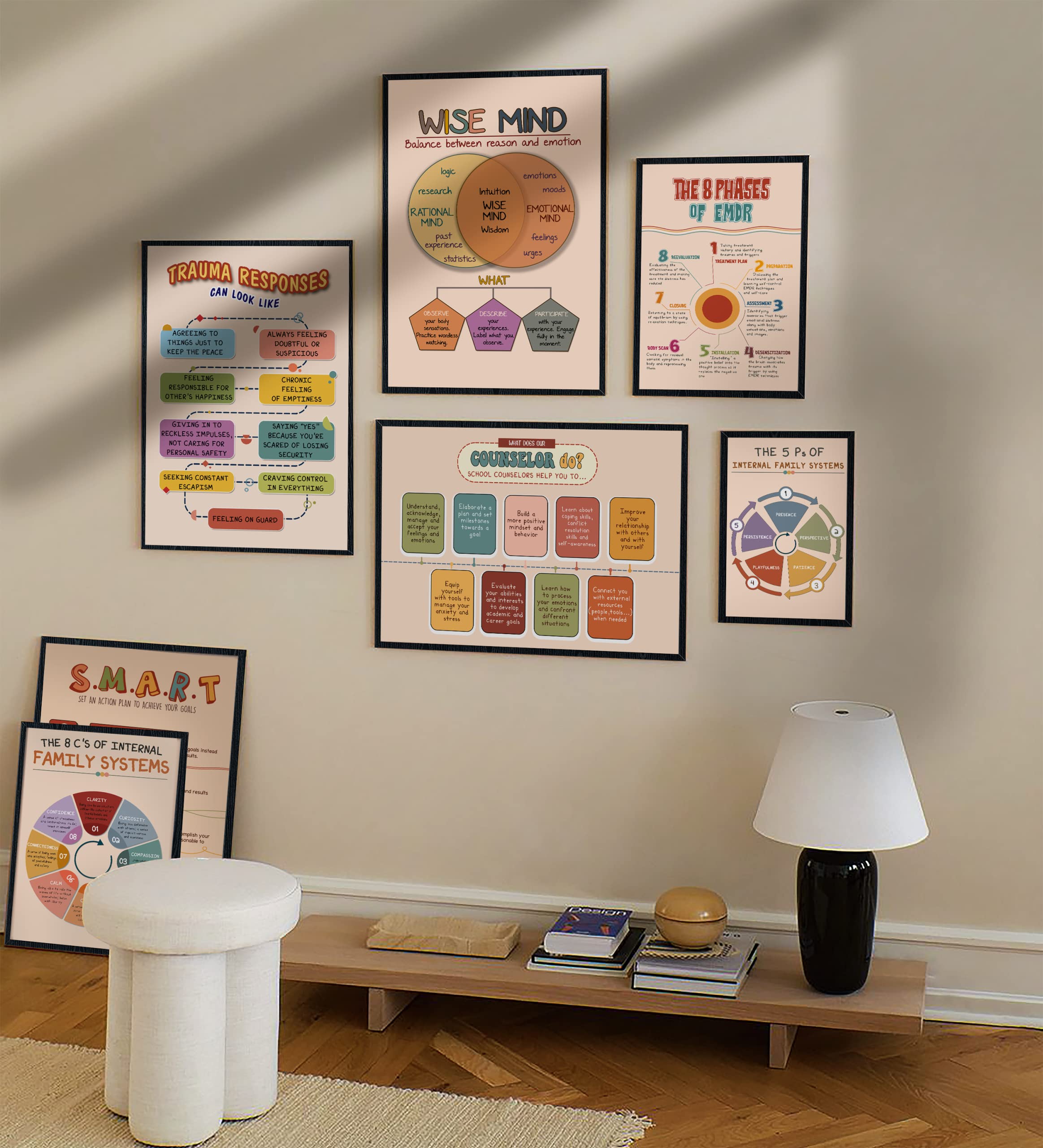 Mental Health Office Decor Therapy Office Wall Art LOLUIS 3-Pack Mental ...