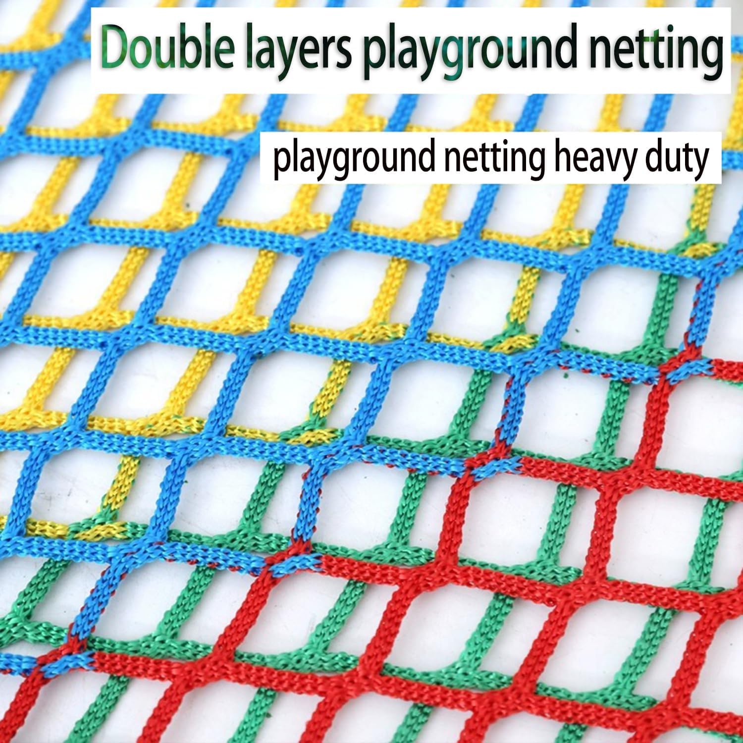 Climbing Cargo Net, Double Layers Playground Safety Net, Kids Backyard ...