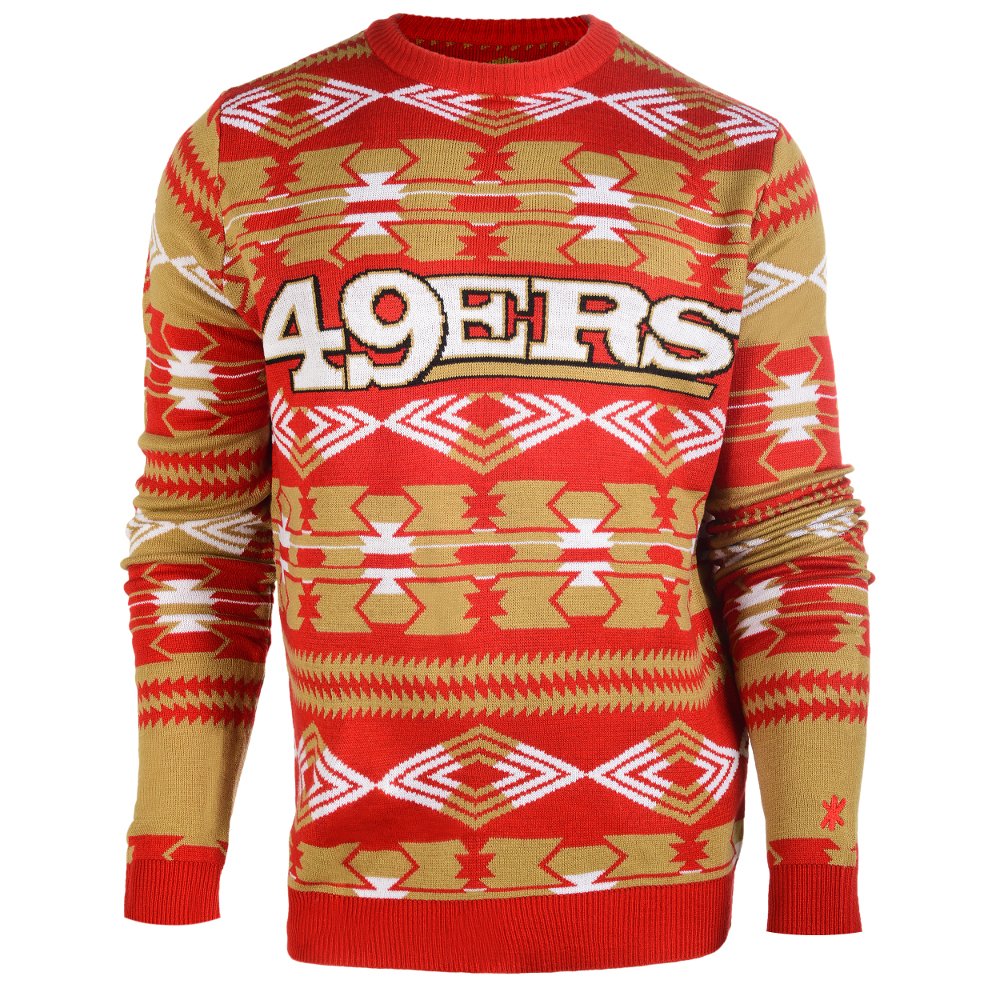 Amazon.com: San Francisco 49ers Aztec NFL Ugly Crew Neck Sweater Small ...