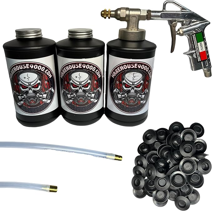 Amazon.com: Pro Undercoating Gun kit with 2 Wands, 3 Quart Bottles, and ...