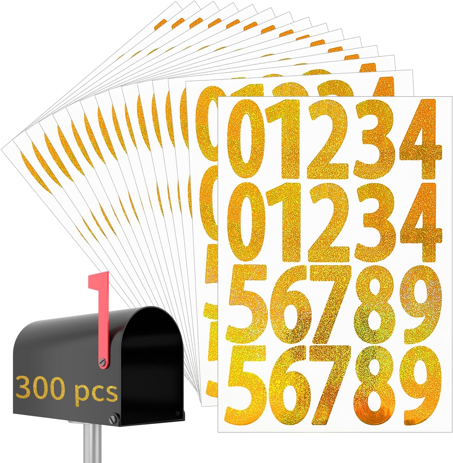 Amazon.com : STARLIBOO 300 PCS Number Stickers, 3" Waterproof Vinyl ...