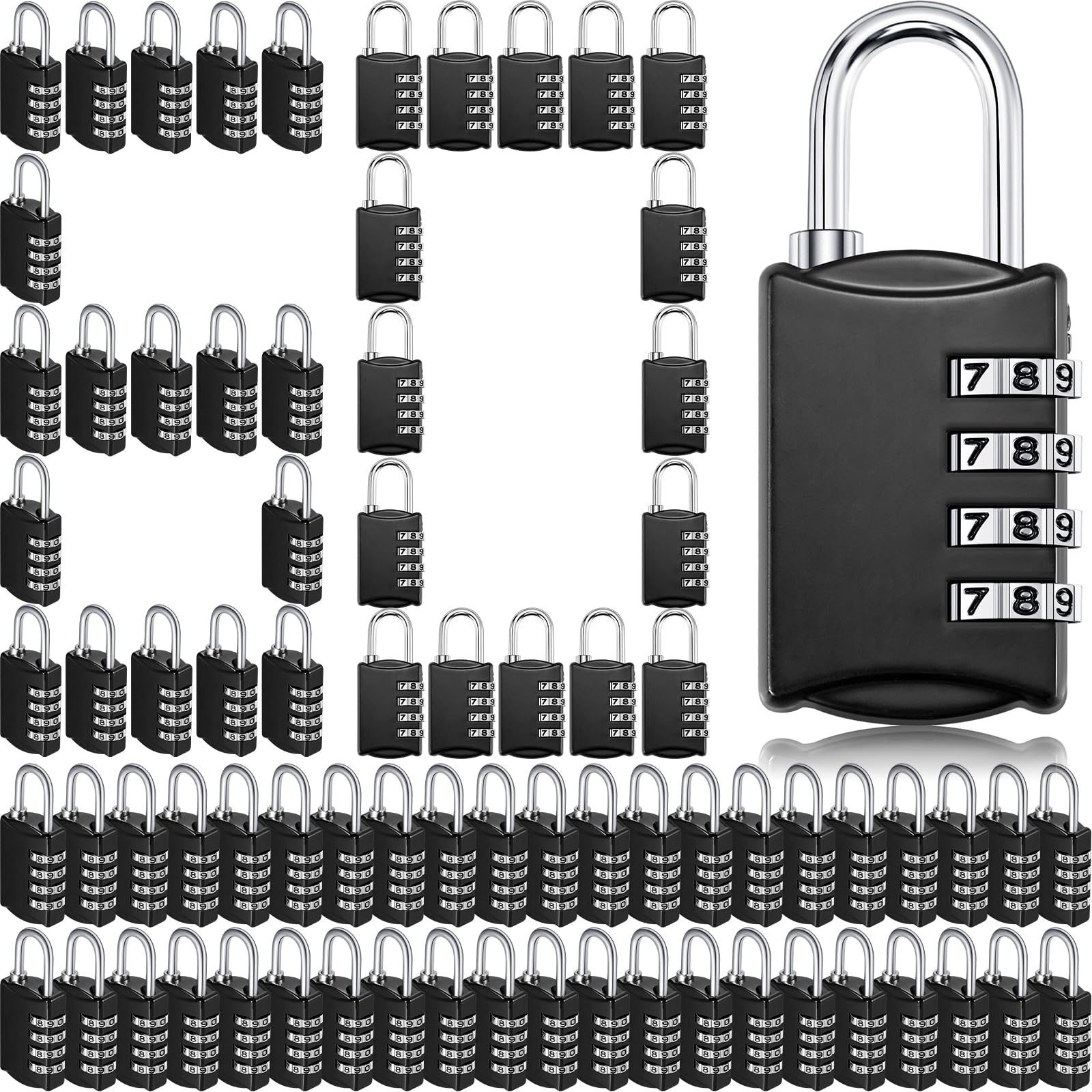 Sadnyy 60 Pcs 4 Digit Combination Locks Combination Padlock Luggage ...