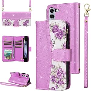 Amazon.com: Furiet for Samsung Galaxy Z Fold 2 5G 2020 Floral Wallet Case Flip Zipper Purse ...