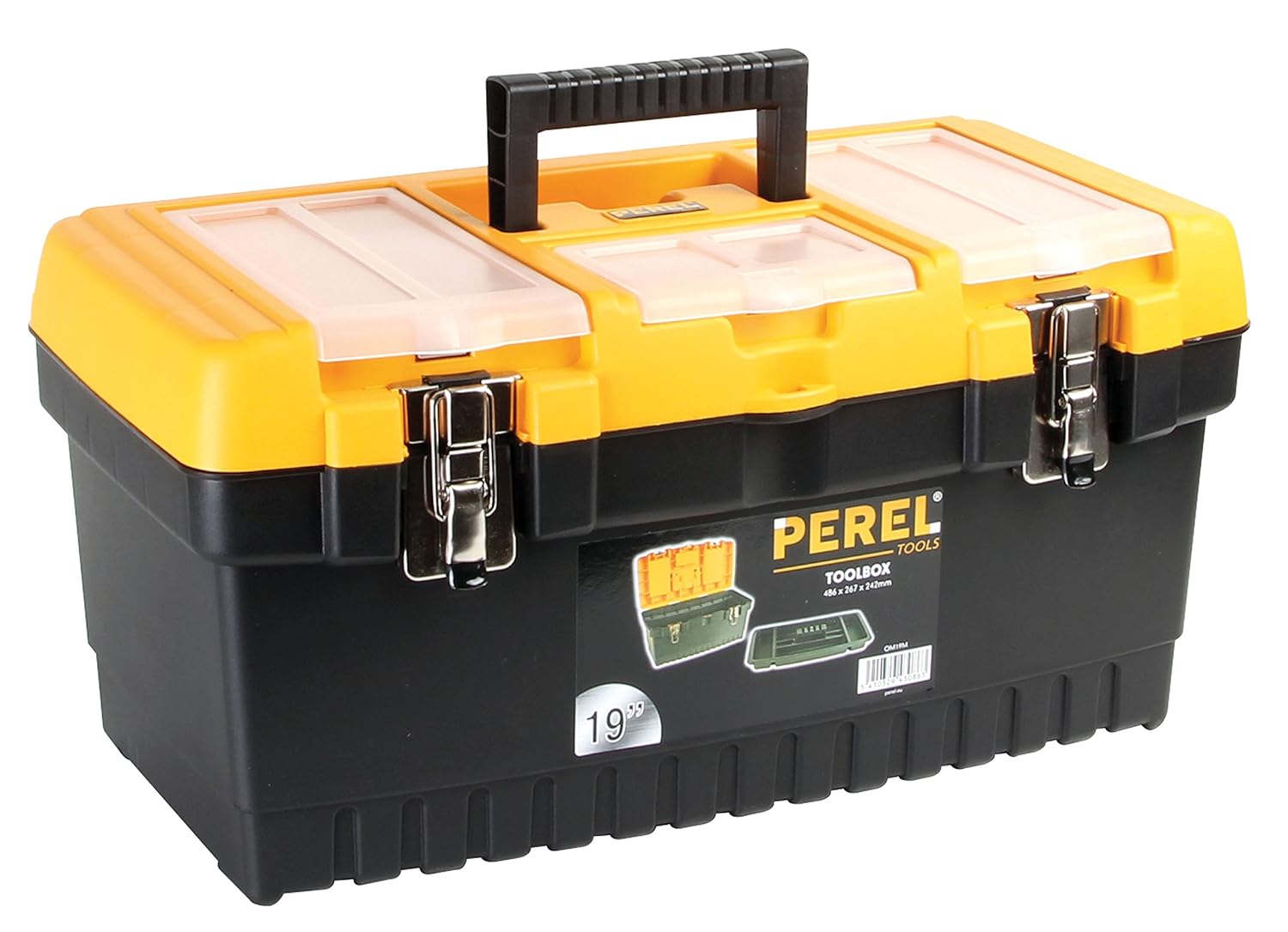 Perel OM19M 19-Inch Toolbox with Metal Latches : Amazon.co.uk: DIY & Tools
