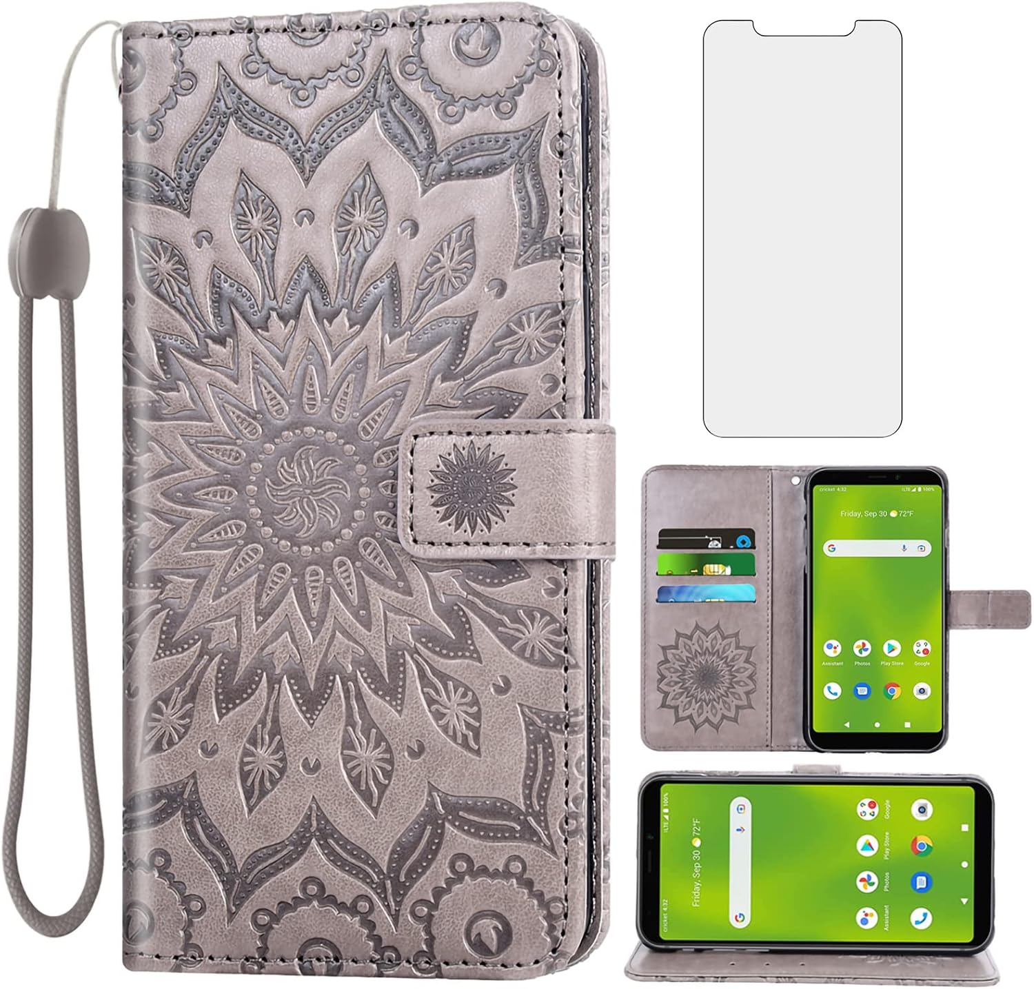 Amazon.com: Asuwish Phone Case for Cricket Debut Smart 2022 Wallet with ...