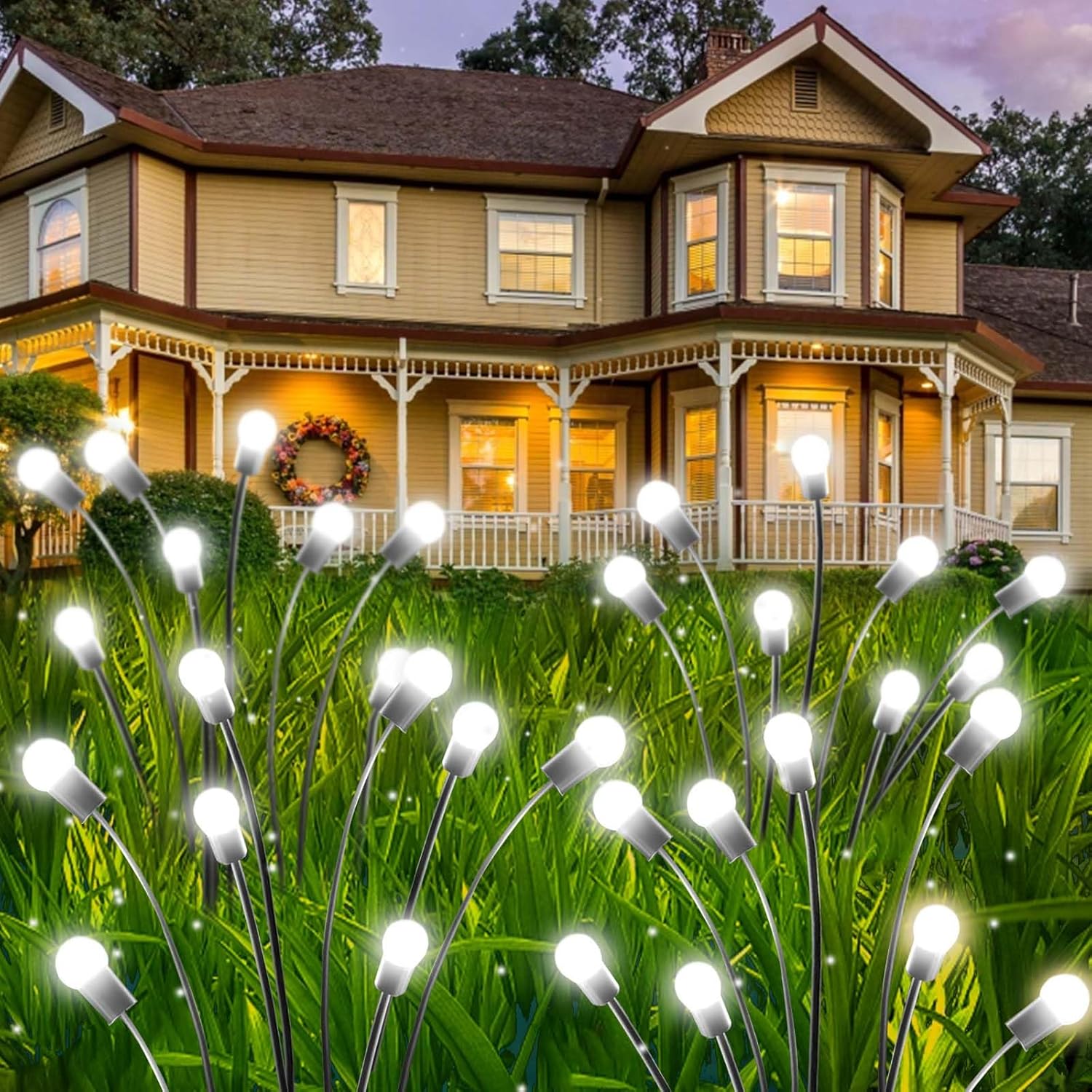 OZS 4pack 32LED Upgraded Solar Garden Lights - Solar Lights Outdoor ...