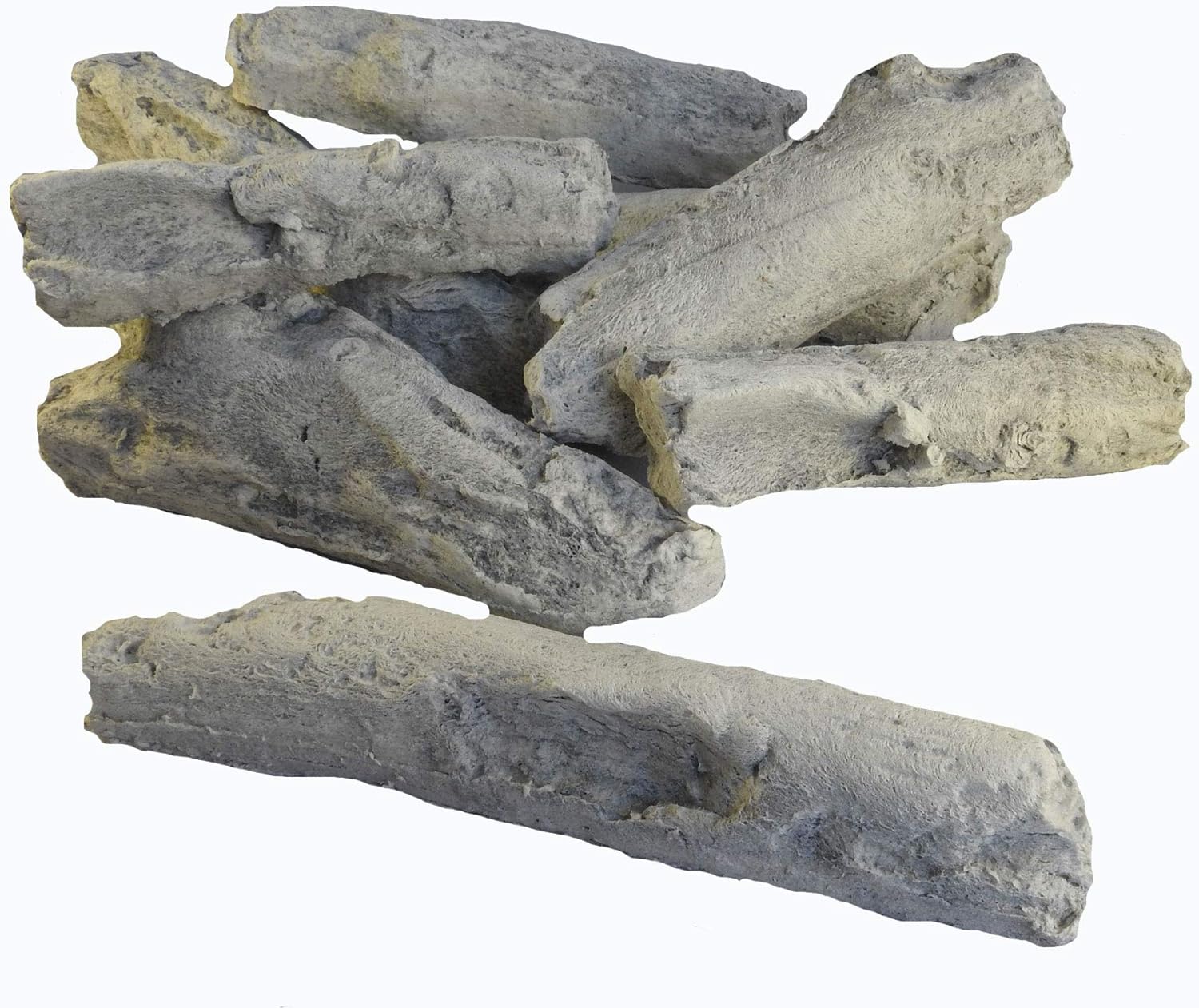 GAS FIRE REPLACEMENT REALISTIC CERAMIC DRIFTWOOD LOG SET FOR GAS COAL ...