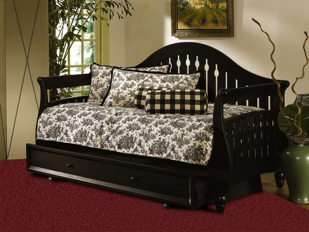 Amazon.com: Leggett And Platt Fraser Distressed Black Daybed : Home ...