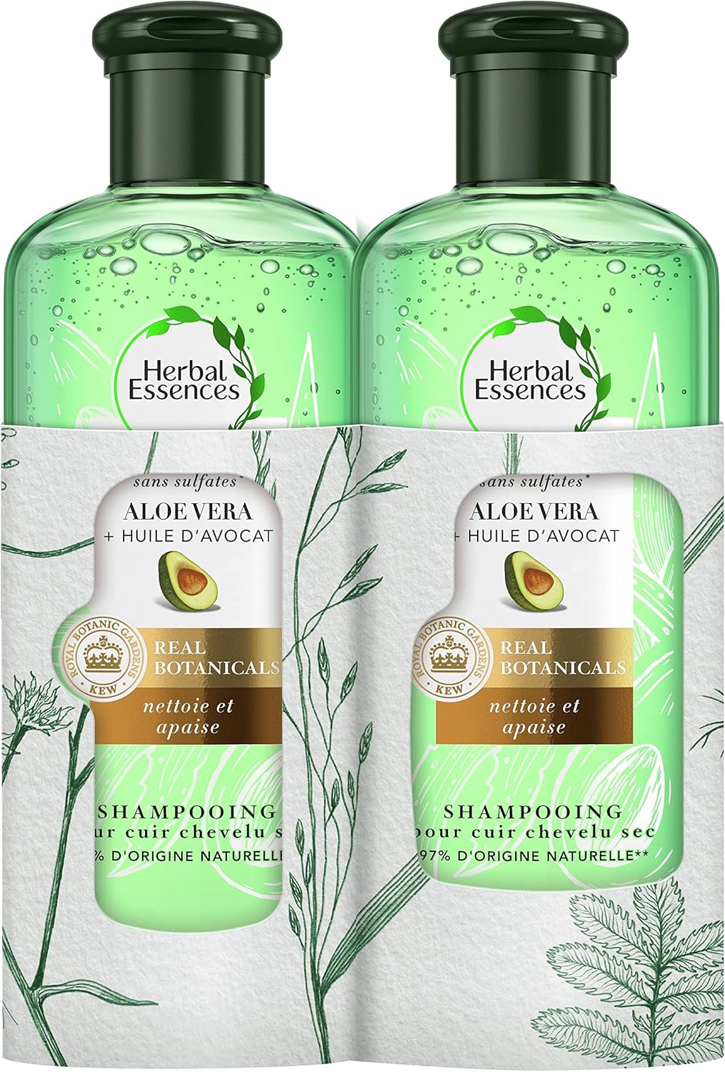 Herbal Essences Pure Aloe Vera Et Huile D’Avocat Shampoing Sans ...