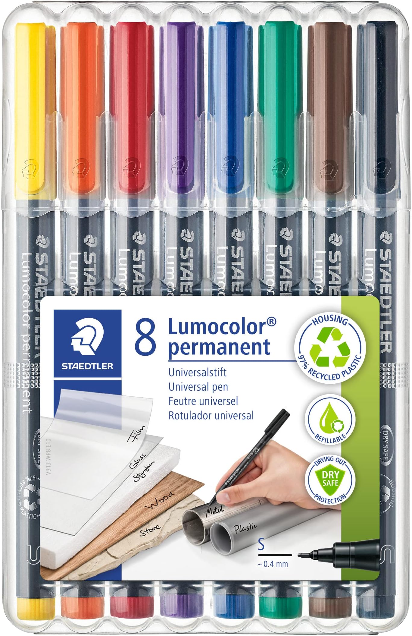 Amazon.com : Staedtler Fiber Tip Coloring Pens Double-ended Twin-tipped ...