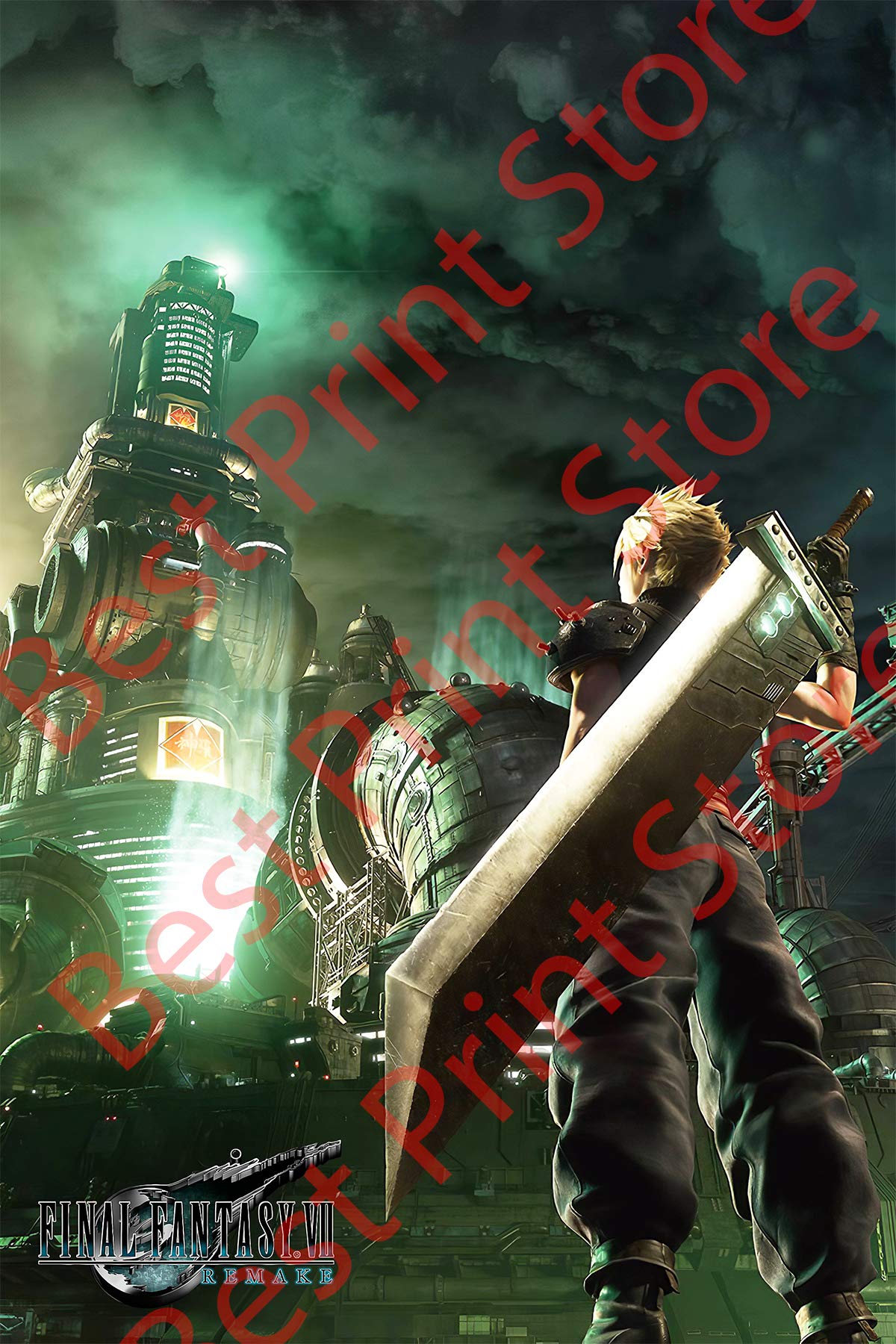 Amazon.com: Best Print Store - Final Fantasy 7 Remake Cloud at Midgar ...