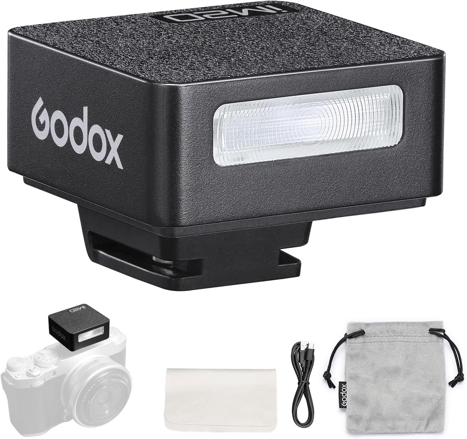 Amazon.com : Godox iM20 Camera Flash - USB C Charging/5 Levels/470 mAh ...