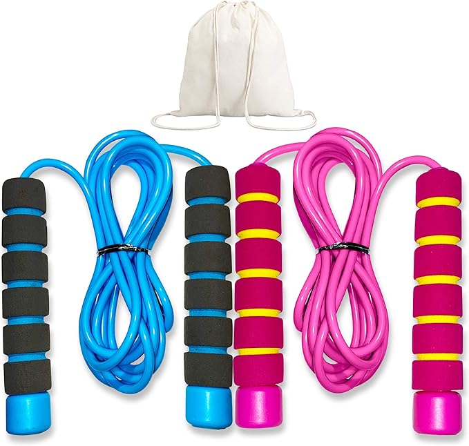 Amazon.com : 2 PACK Jump Rope for Kids [Summer Upgrade!] - Adjustable ...