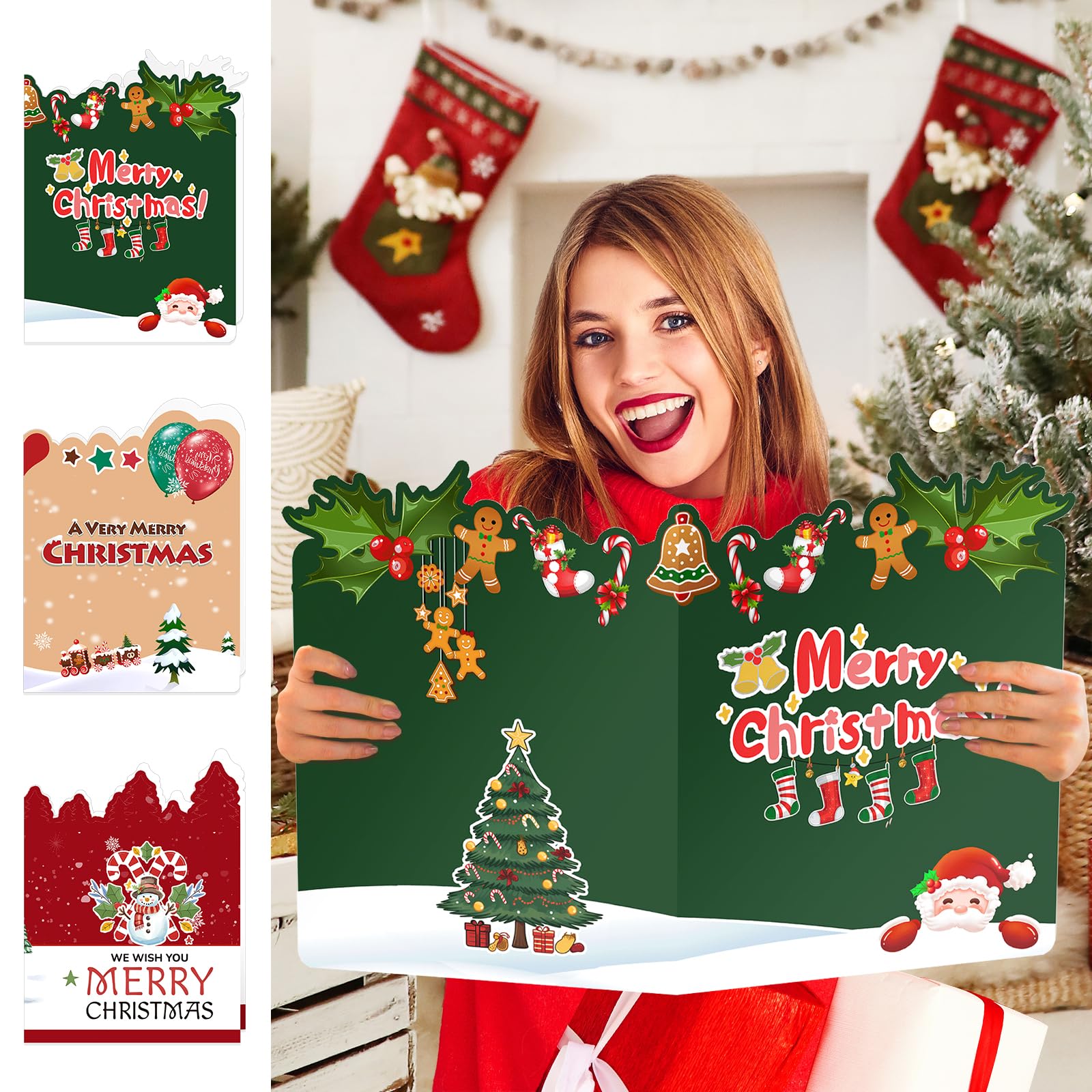 Amazon.com : SNILOAW Jumbo Merry Christmas Greeting Card Giant Guest ...