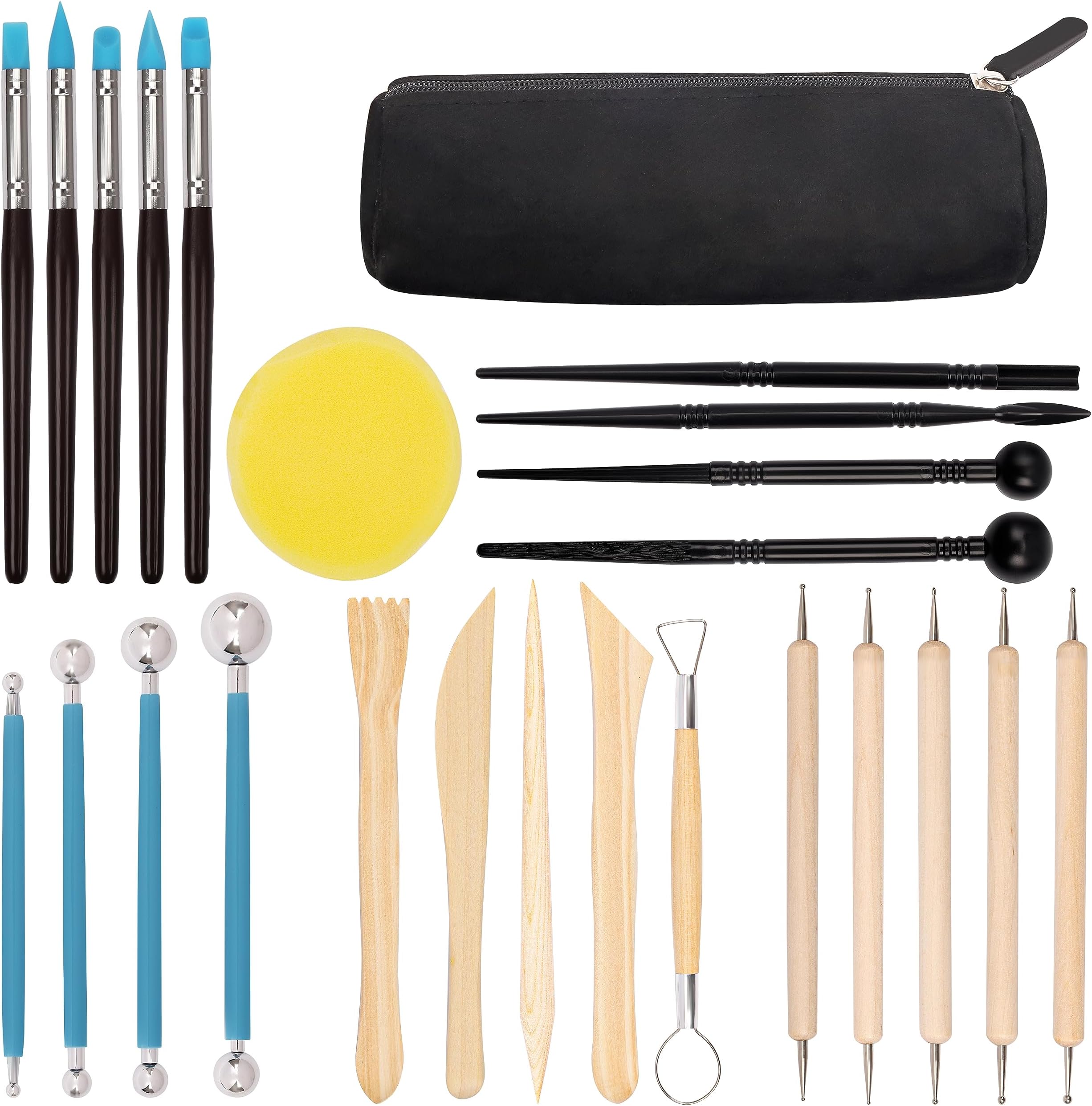 TWBEST 37pcs Outil de Poterie,Outils de Sculpture,Outils de modelage ...