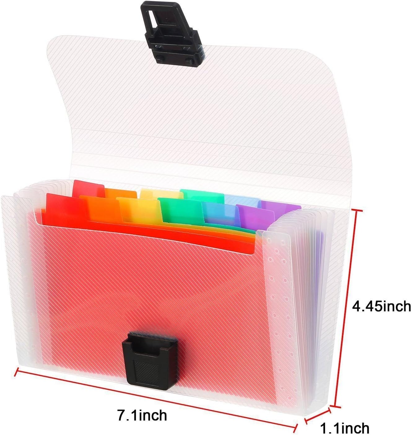 Haudang 4 Pack Document File A6 7.1 x 4.45 x 1.1 Inch Rainbow Expanding ...