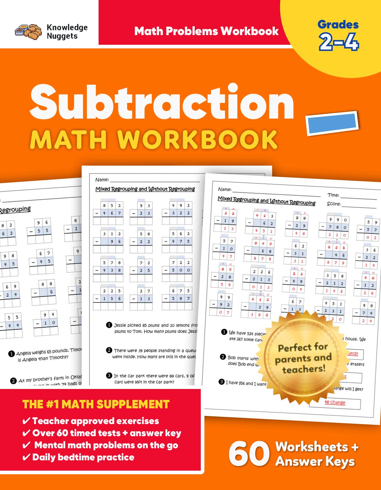 Buy Subtraction Math Workbook: 1500+ Practice Problems, Math Drills ...