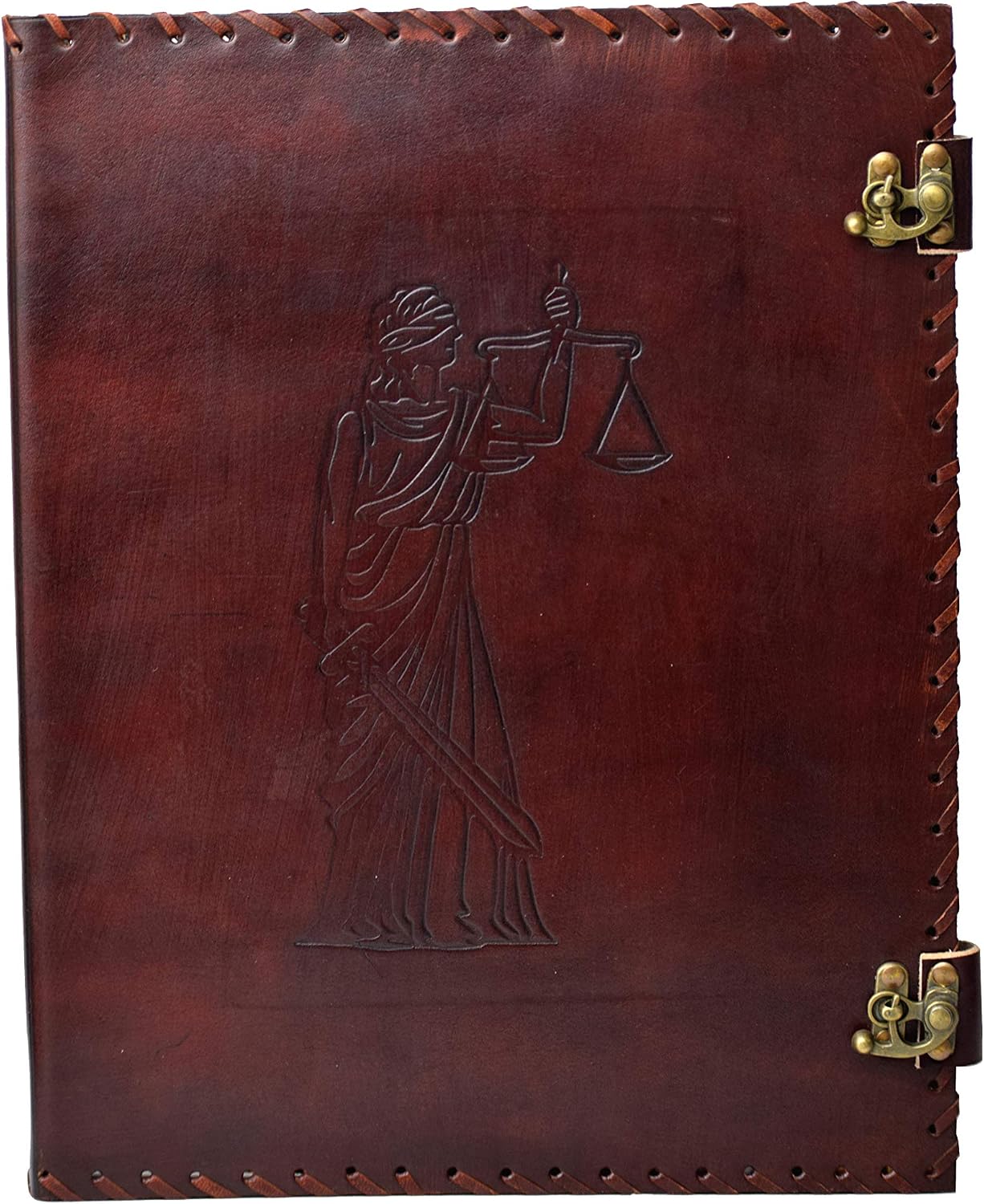 Themis - Akten Ordner mit Verschlüssen 4 Ringe DIN A4 Echtes Büffel ...