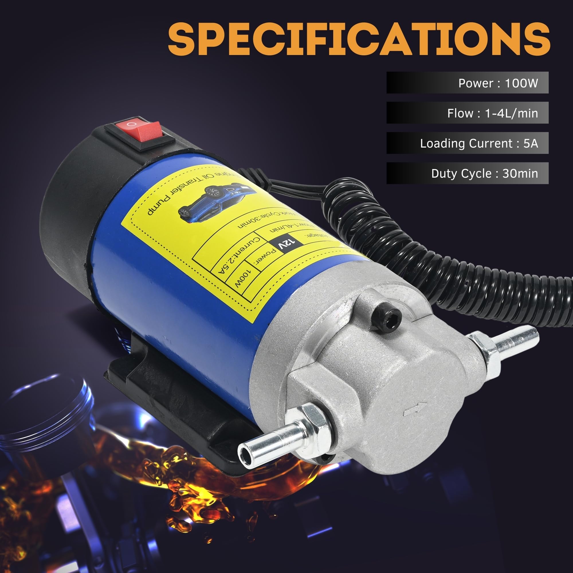 Oil Change Pump 12V Oil Extractor Pump – Easy DIY Oil Changes For Cars ...