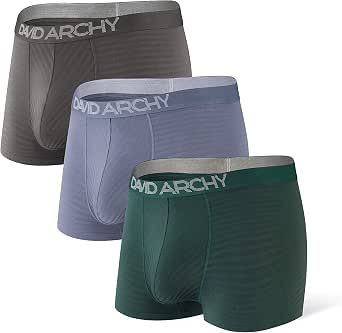 Amazon.com: DAVID ARCHY Men's 3 Pack Soft Micro Modal Trunks Breathable ...