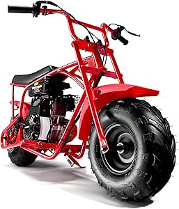 Amazon.com: Oryxearth 105CC 4-Stroke Mini Bike Red, Off Road Gas Powered with Automatic ...