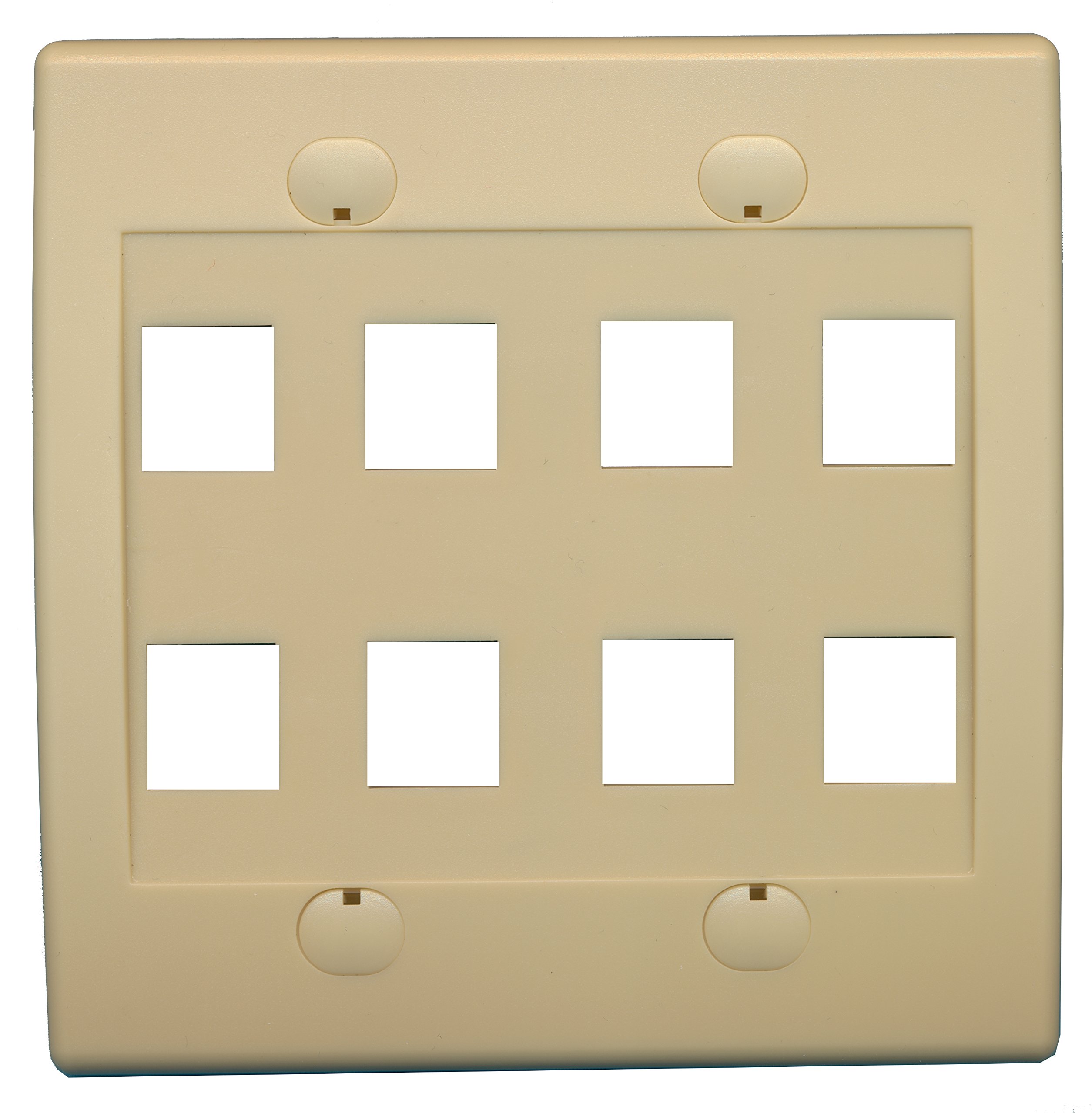 Amazon.com: RiteAV - Keystone Wall Plate Double Gang 8-Port (1 Piece ...