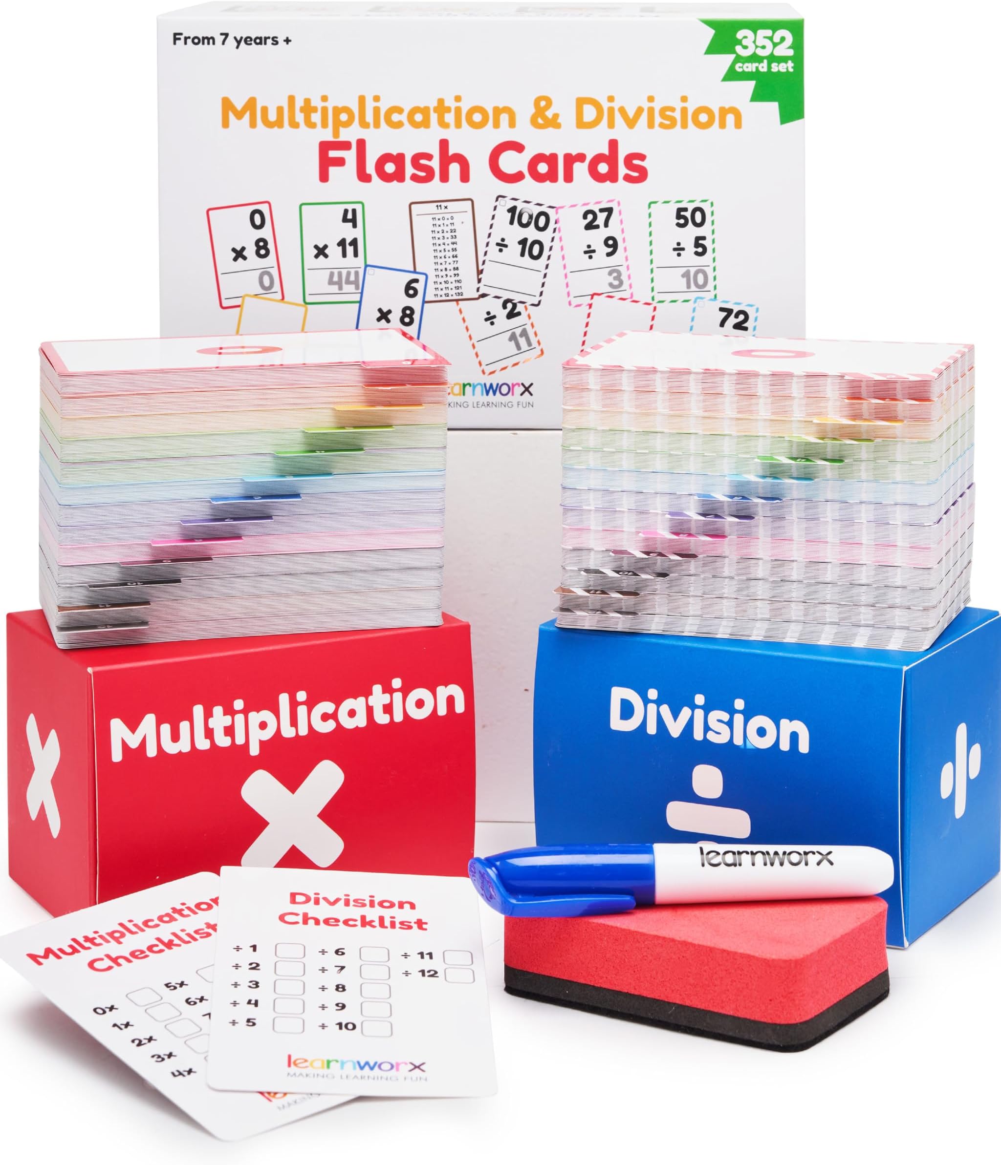 Buy Multiplication Flash Cards, Math Flash Cards, Multiplication ...