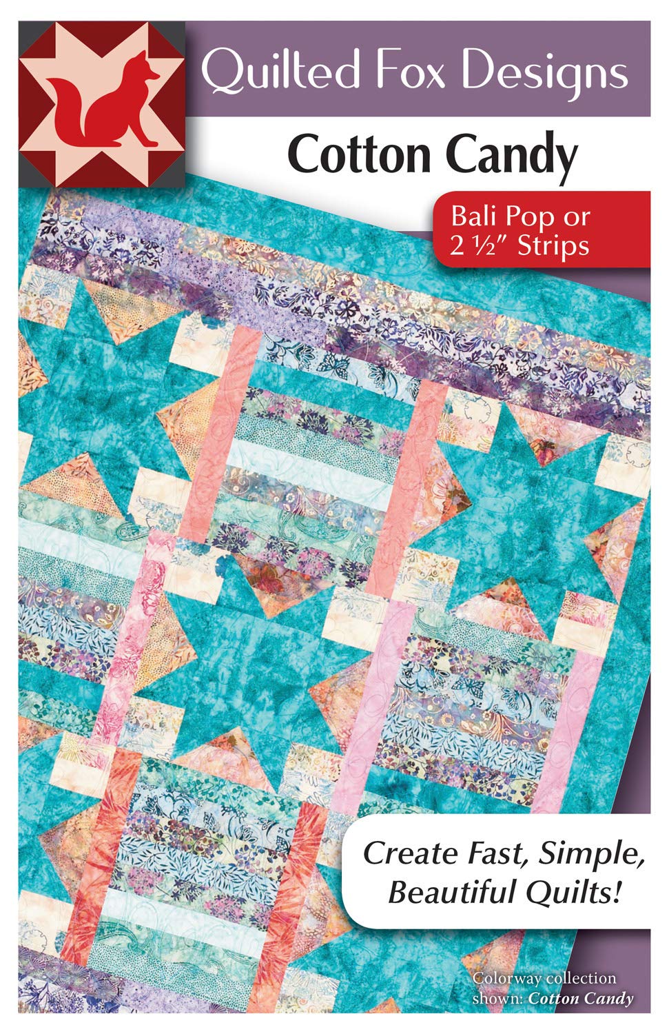 Cotton Candy Quilt Pattern: Bali Pop or 2 1/2" Strips (Design Originals ...