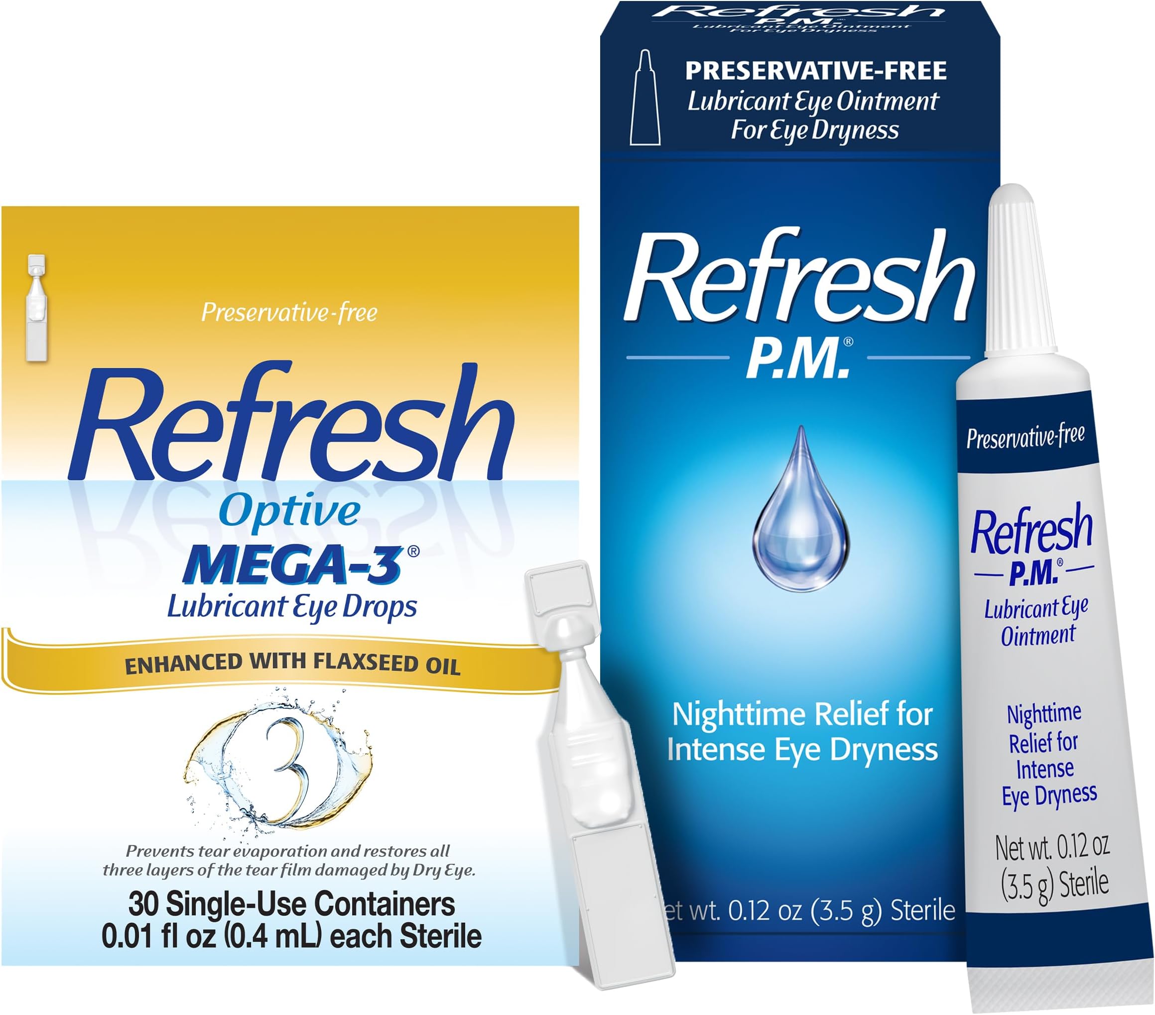 Amazon.com: Refresh Optive Mega-3 Preservative-Free Eye Drops (0.01 Fl ...