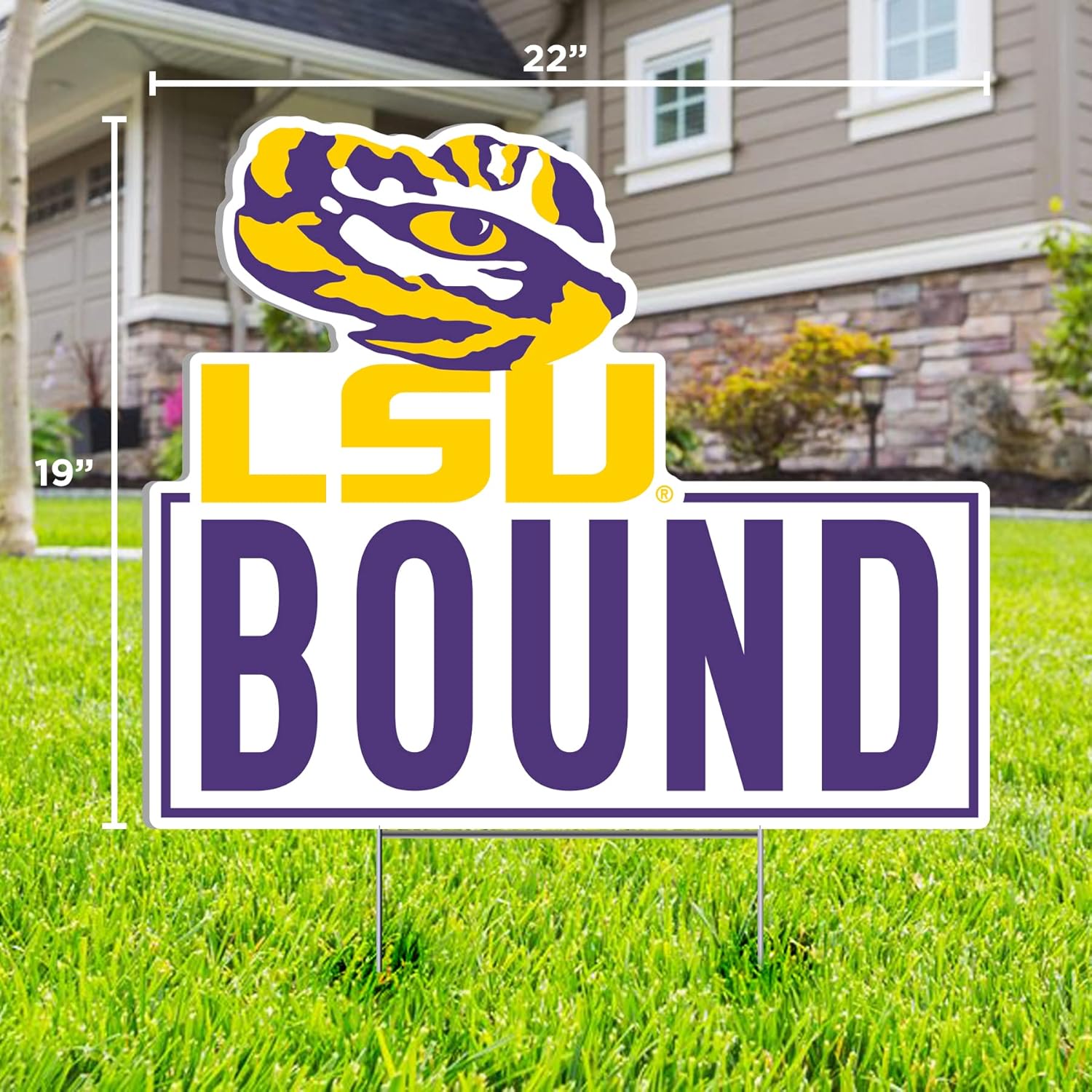 Amazon.com : LSU Bound Lawn Sign (Officially Licensed) : Patio, Lawn ...