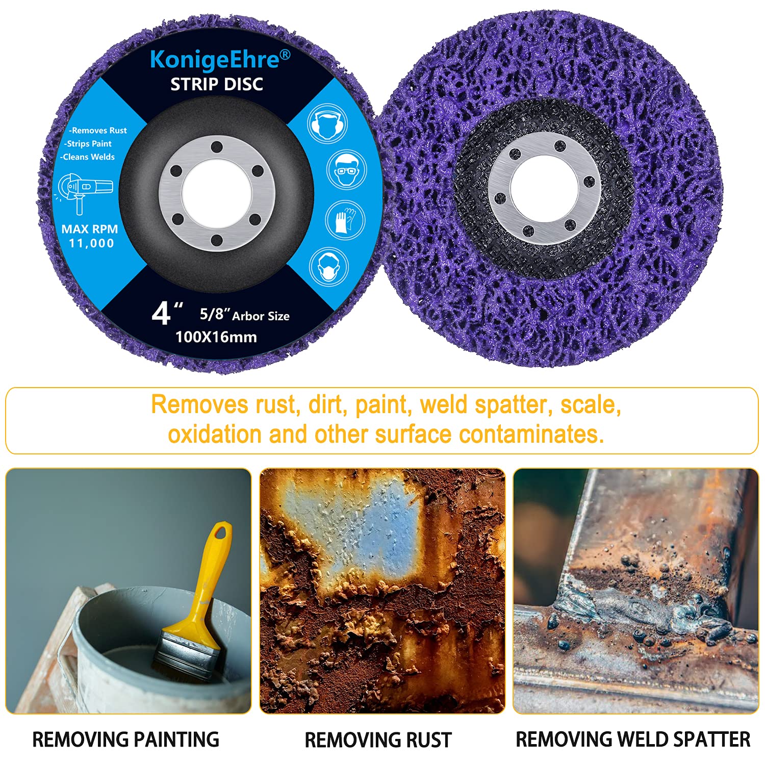 Kling Strip Weld Cleaning Wkmamo 15 Pcs Strip Discs Stripping Wheel ...