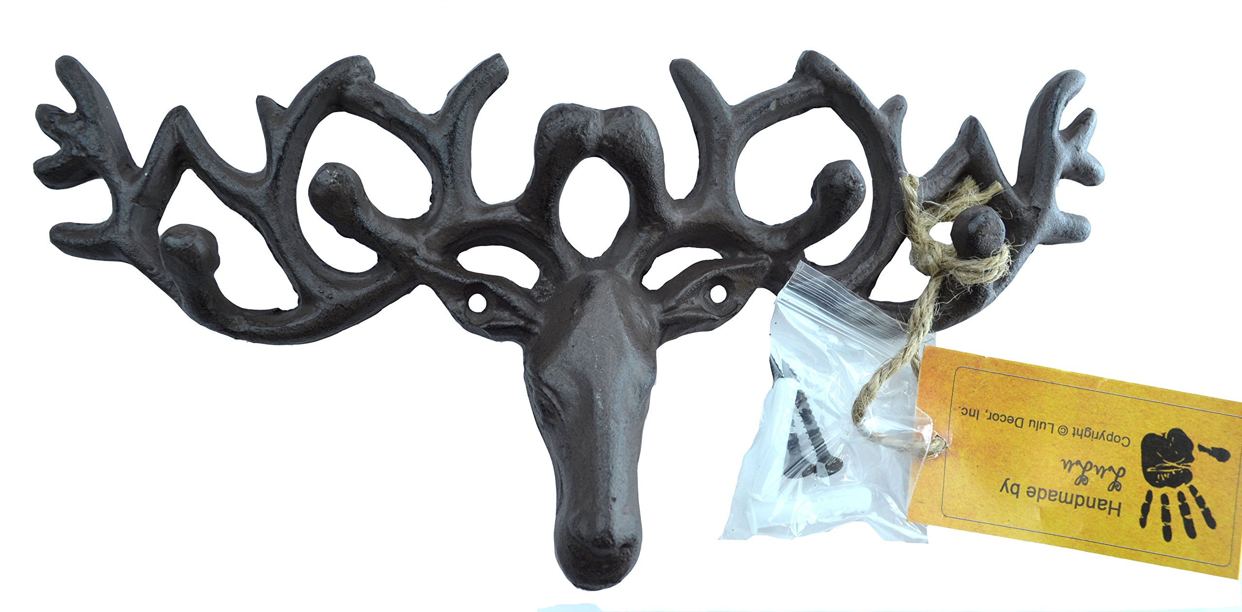 Amazon.com: Lulu Decor, Cast Iron Deer Head Decorative Key Holder cast ...