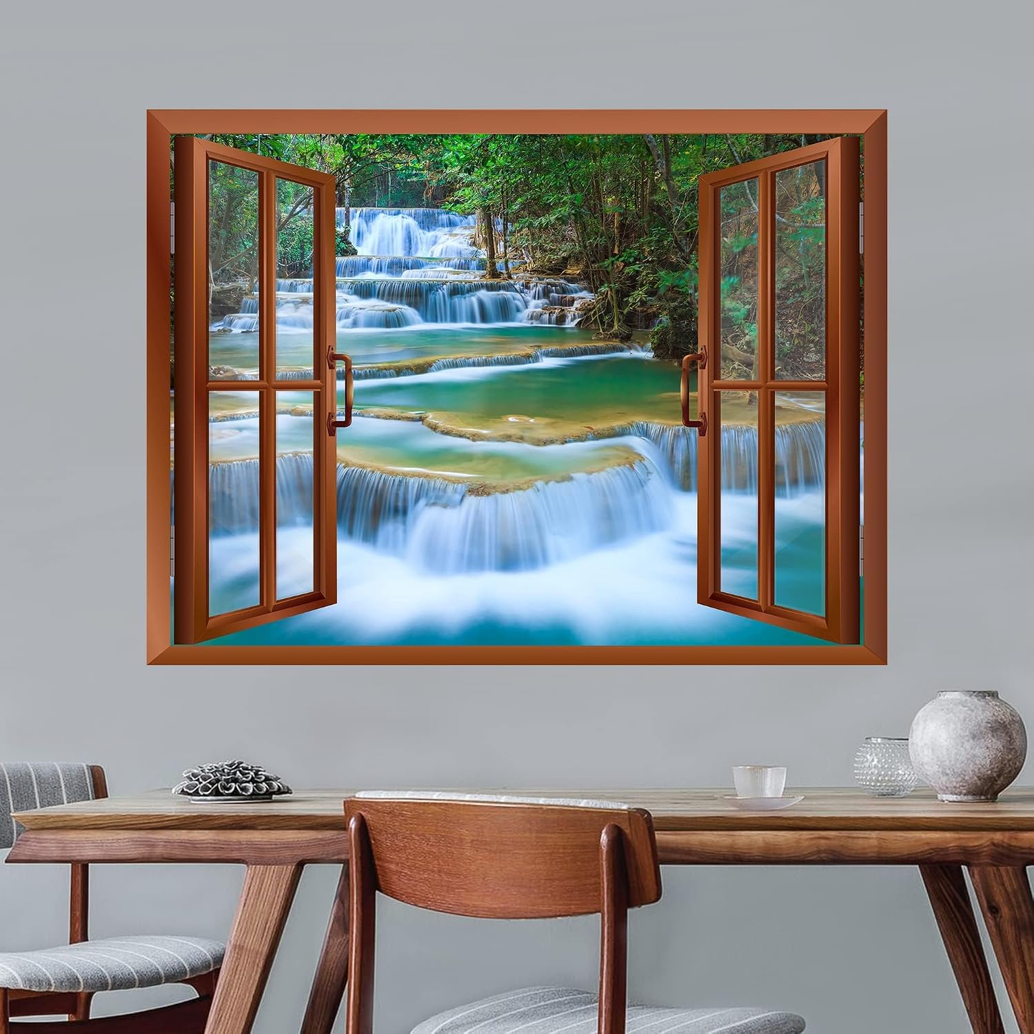 Amazon.com: wall26 Cascading Waterfalls in Tropical Forest Removable ...