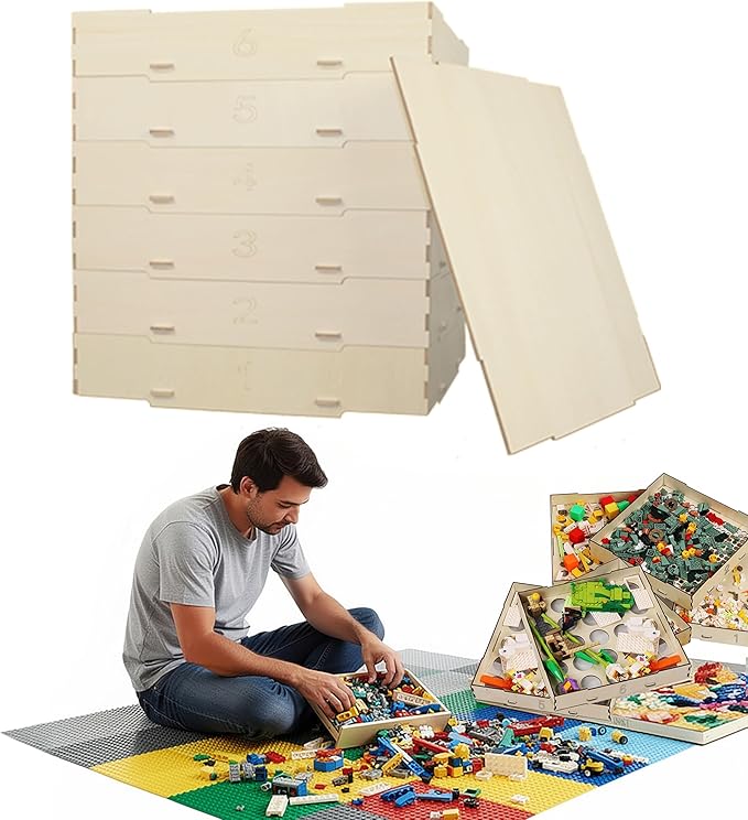 Amazon.com: JOYABEST 6-Tray Building Blocks Sorter Sifter | Portable ...