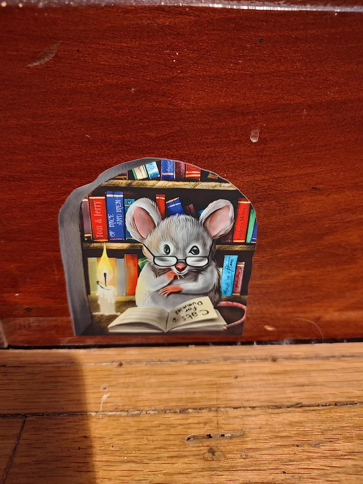 $1/mo - Finance Mouse Reading Book, Wall Decor Sticker Decal, Kids Room ...
