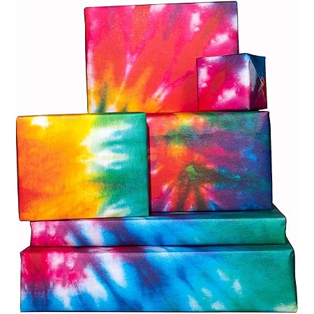 Amazon.com: Central 23 - Colourful Wrapping Paper - 6 Sheets of Rainbow ...