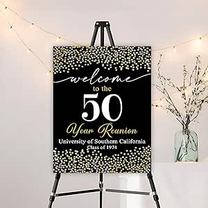 Amazon.com : Personalized Class Reunion Welcome Sign, High School Reunion, College Reunion Party ...