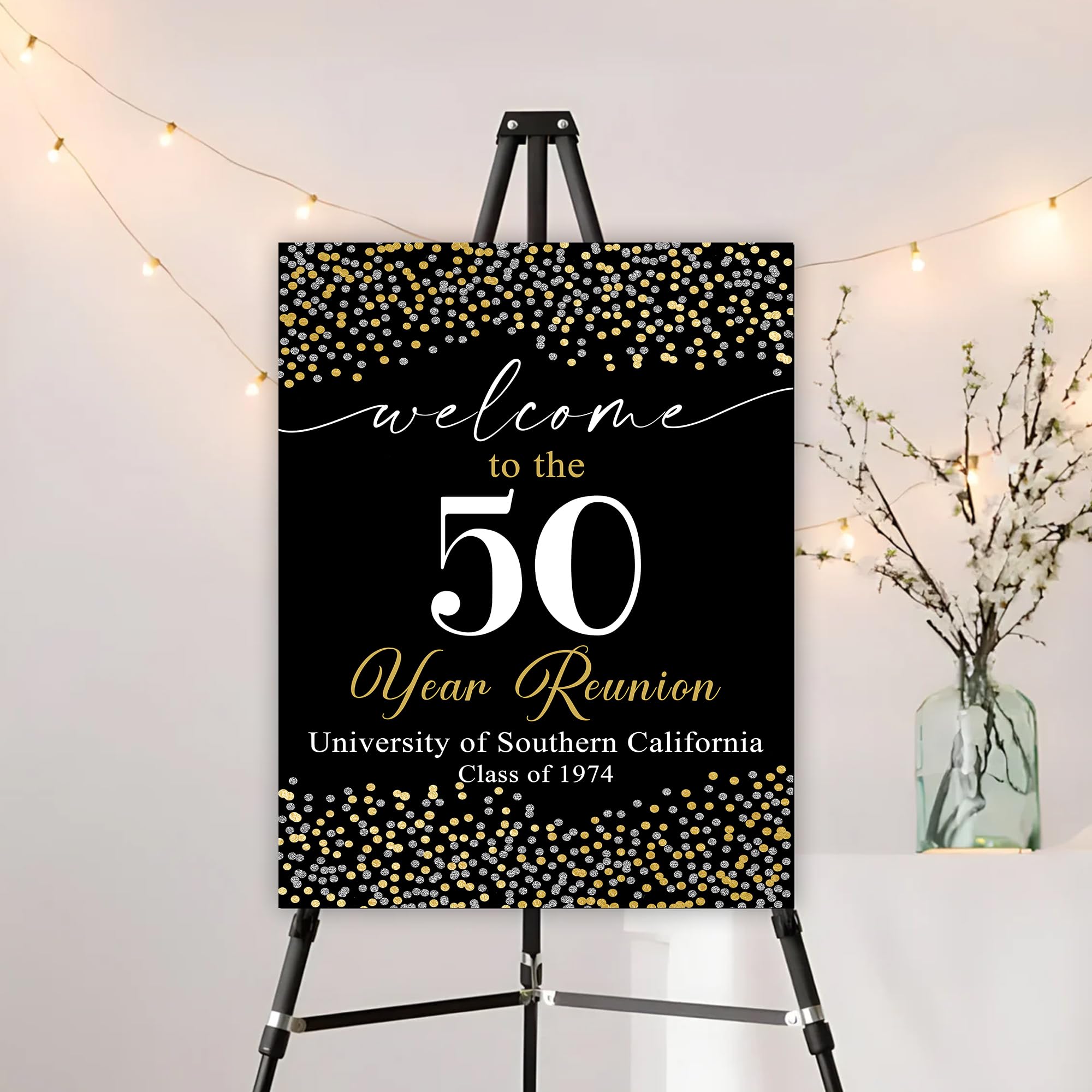 Amazon.com : Personalized Class Reunion Welcome Sign, High School ...