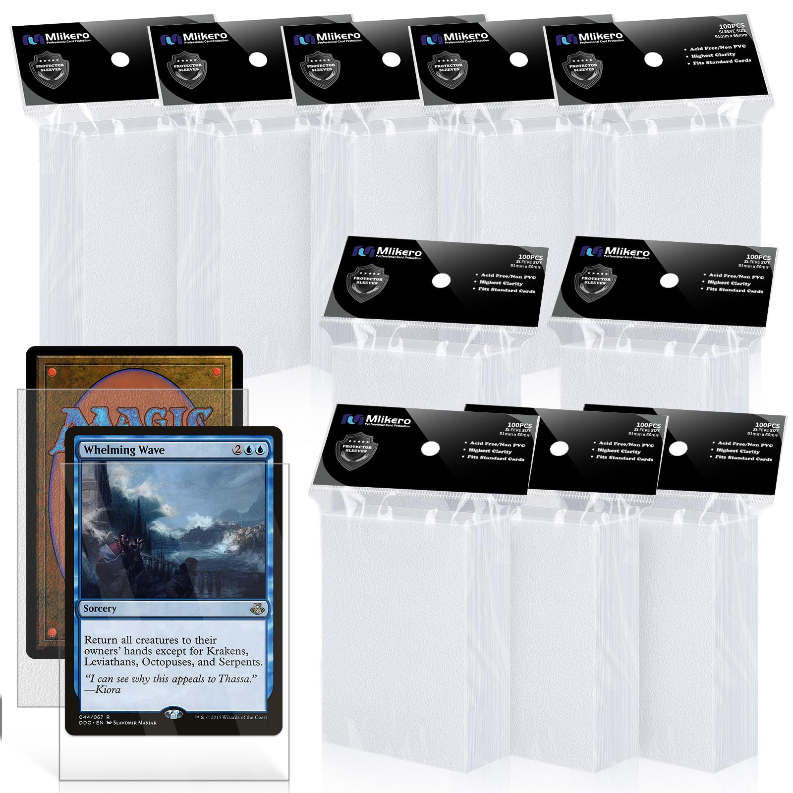 Amazon.com: 1000 Counts Card Sleeves, Matte Clear Card Sleeves Deck ...