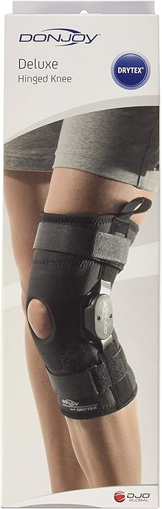 DonJoy Deluxe Hinged Knee Brace, Drytex Sleeve, Open Popliteal, X-Large ...