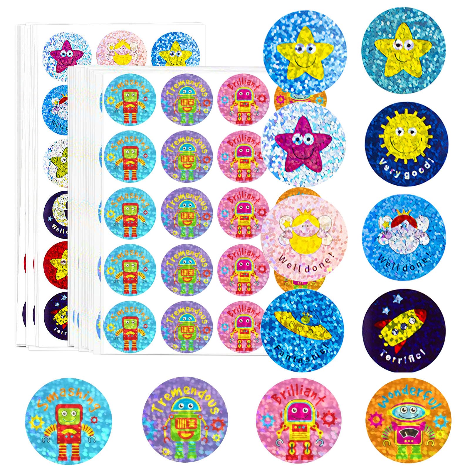 EOAMGO 1140 PCS Teacher Reward Stickers for Children, Well Done ...